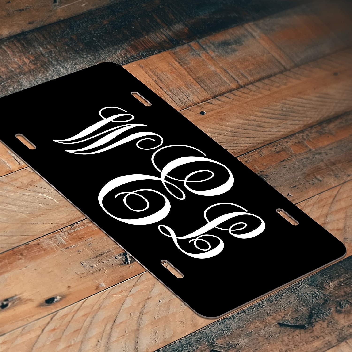 Personalized Monogram License Plate 20 Fonts and Colors to | Etsy