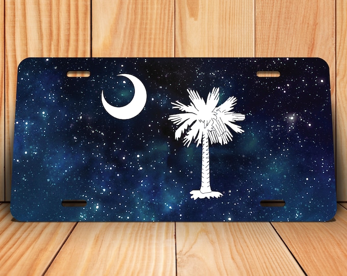 South Carolina Front License Plate South Carolina Palmetto Flag South ...