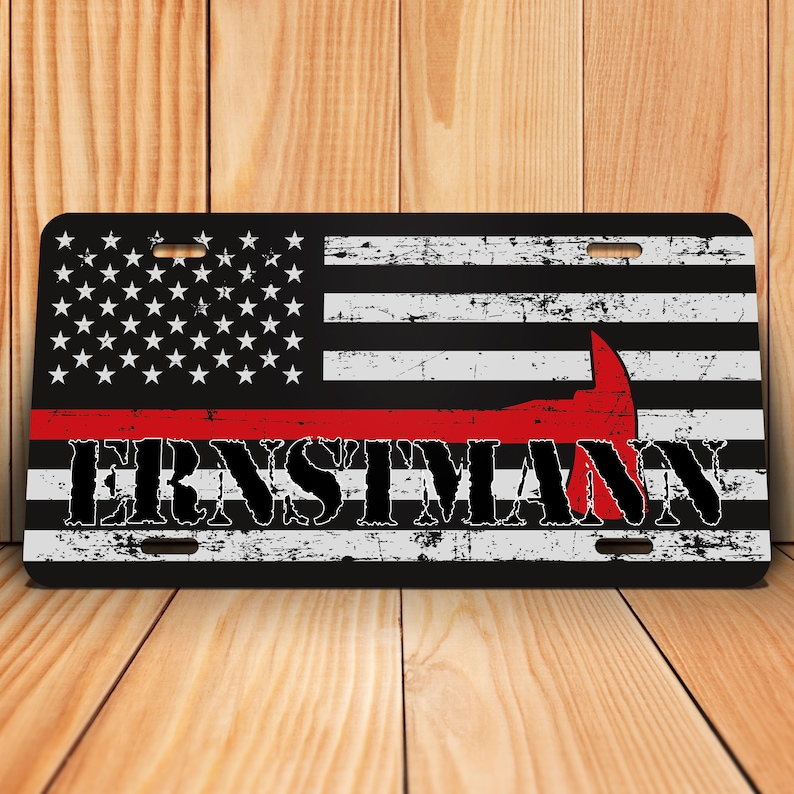 Custom Personalized Thin Blue Line License Plate | Etsy