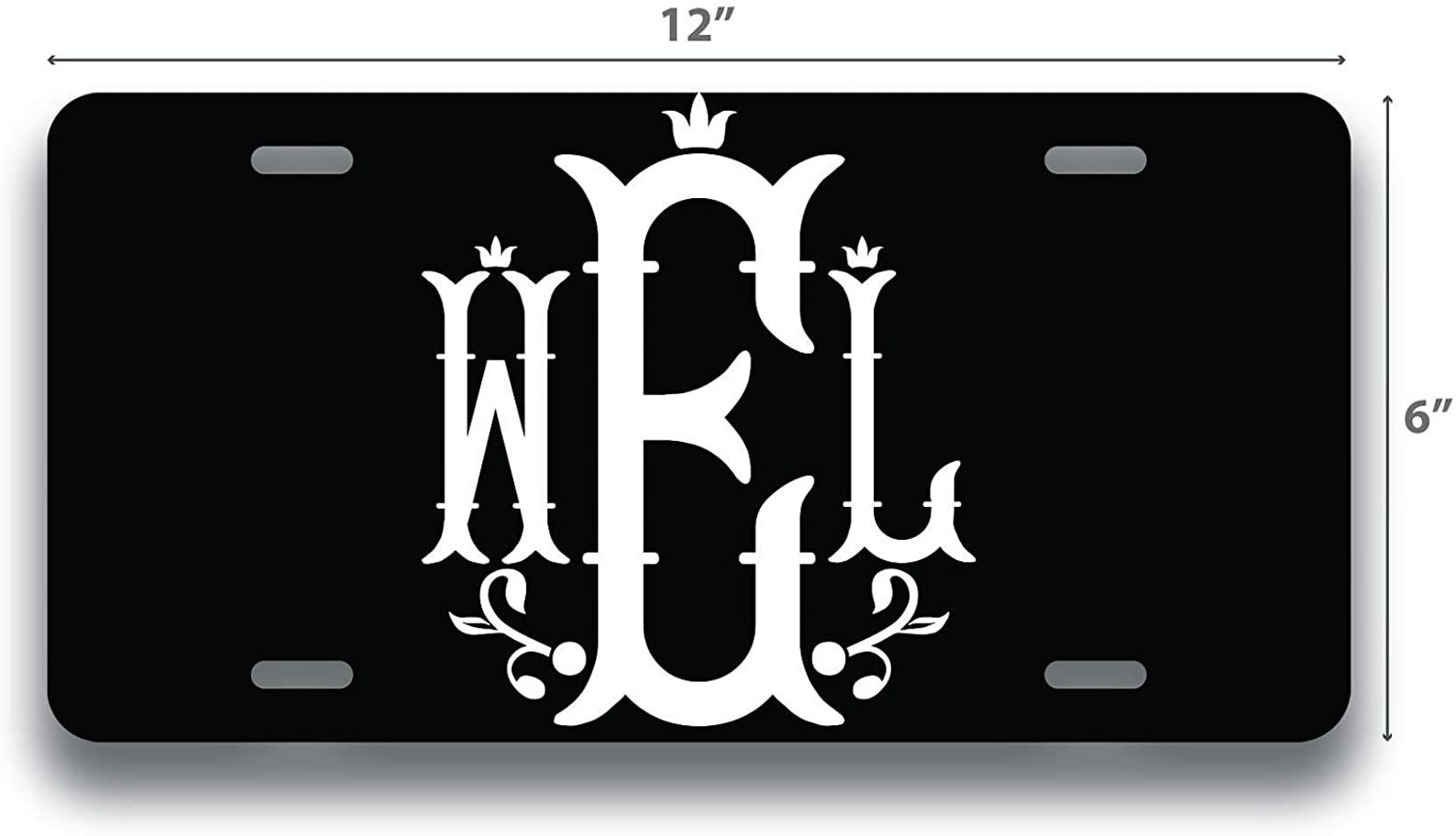 Personalized Monogram License Plate 20 Fonts and Colors to Choose From ...