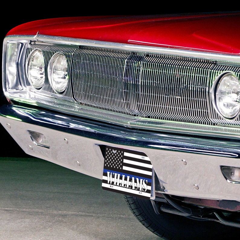 Custom Personalized Thin Blue Line License Plate | Etsy