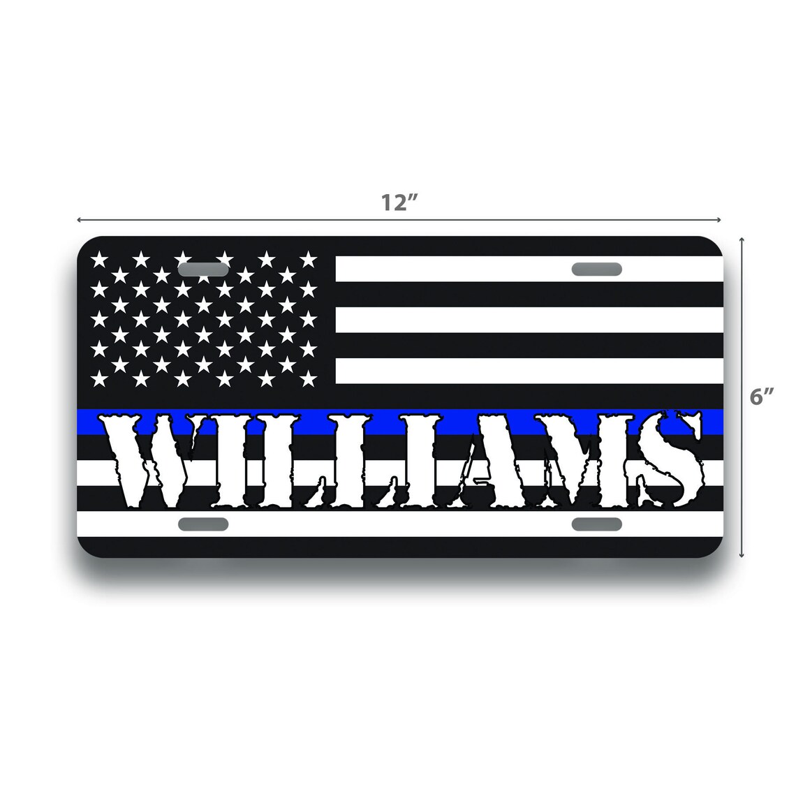 Custom Personalized Thin Blue Line License Plate - Etsy UK