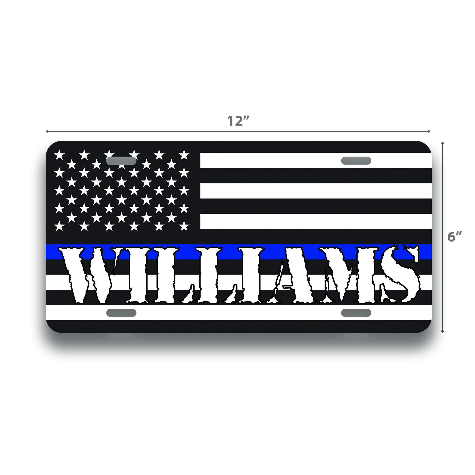 Custom Personalized Thin Blue Line License Plate | Etsy