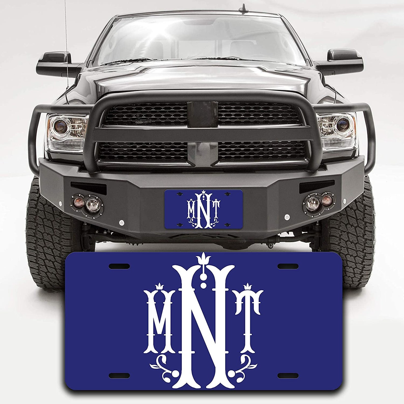 Personalized Monogram License Plate 20 Fonts and Colors to Choose From ...