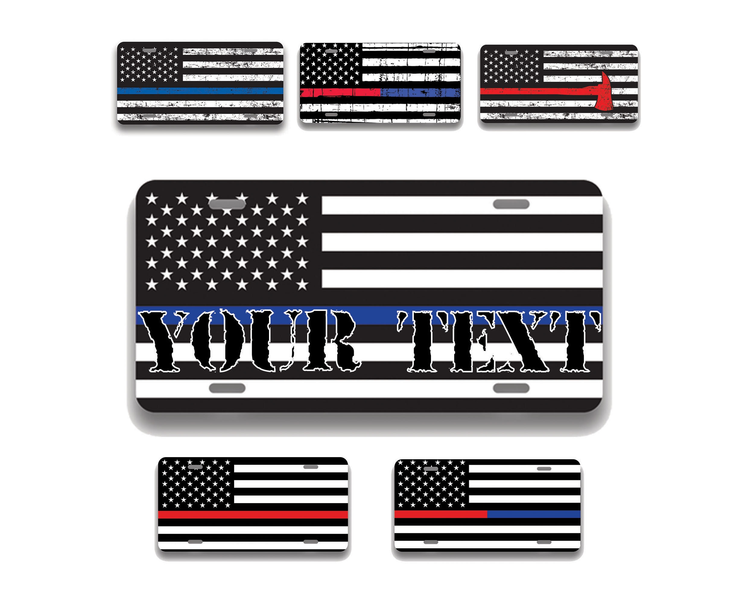 Custom Personalized Thin Blue Line License Plate - Etsy UK