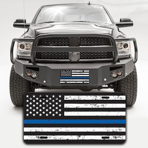 Police Thin Blue Line License Plate | Blue Lives Matter License Plate ...