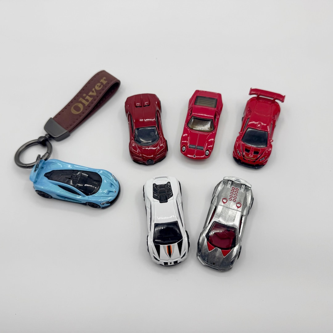 Toy Car Keychain, Personalized Car Keyring, Custom 1:64 Die-cast With ...