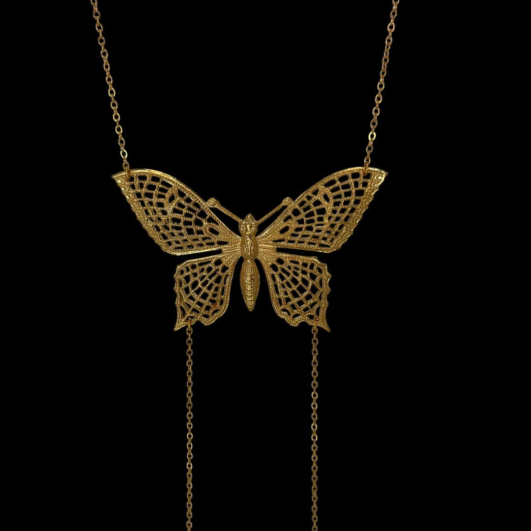 Golden Butterfly Body Chain - Etsy