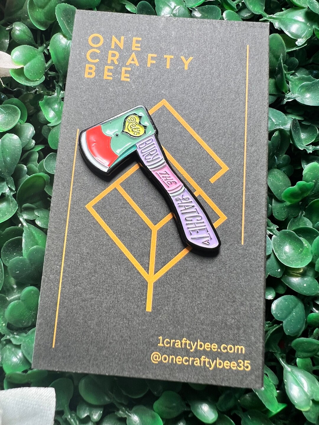 Cute Cartoon Enamel Pin L Bury the Hatchet Pin - Etsy