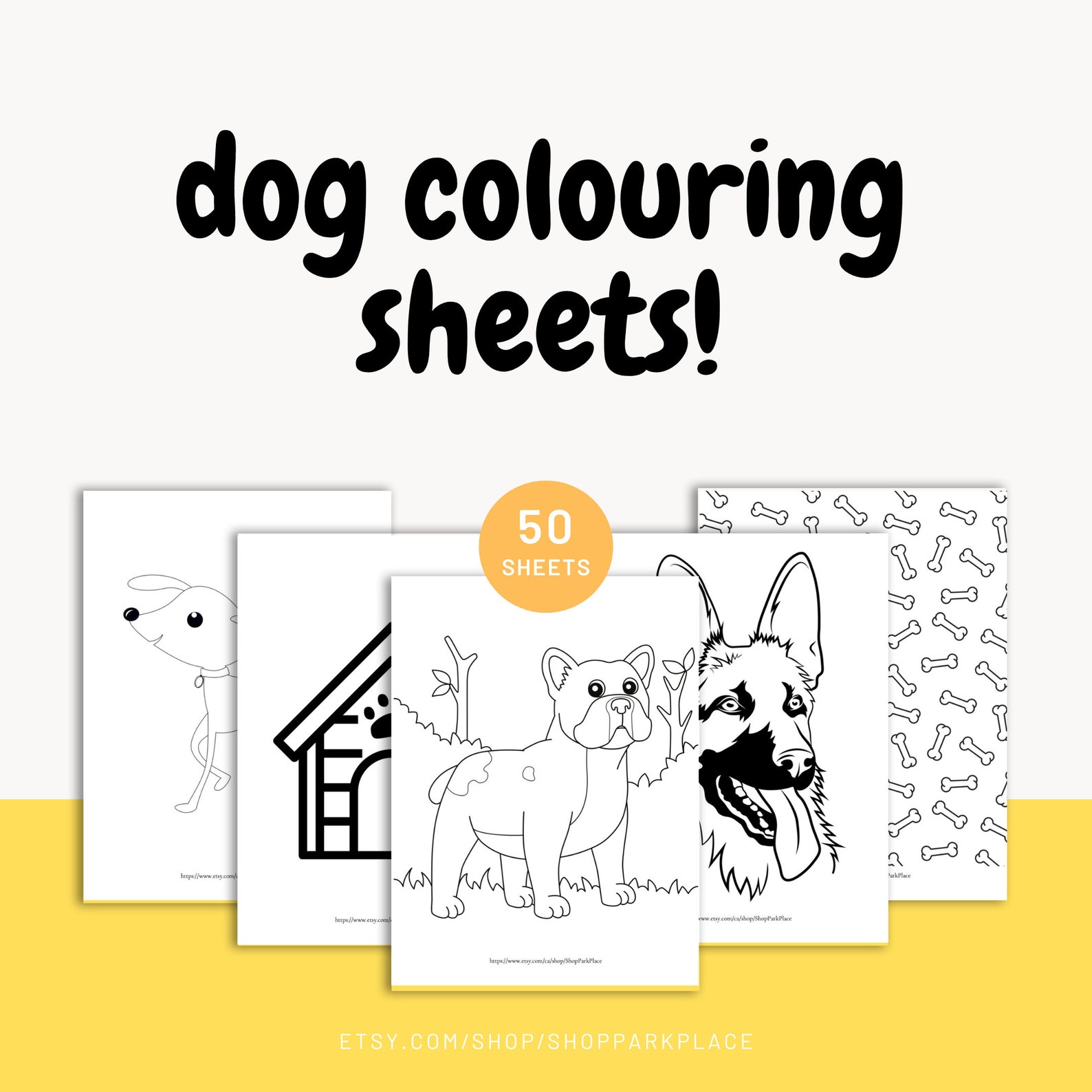 DOG COLOURING SHEETS | Kids Colouring Sheets, Colouring Pages, Dog ...
