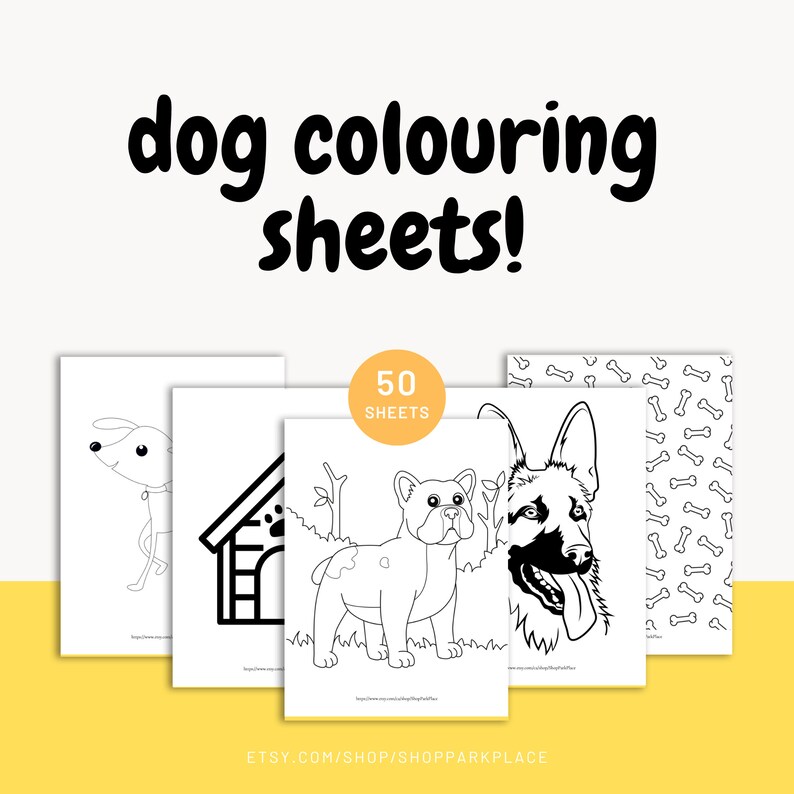DOG COLOURING SHEETS | Kids Colouring Sheets, Colouring Pages, Dog ...
