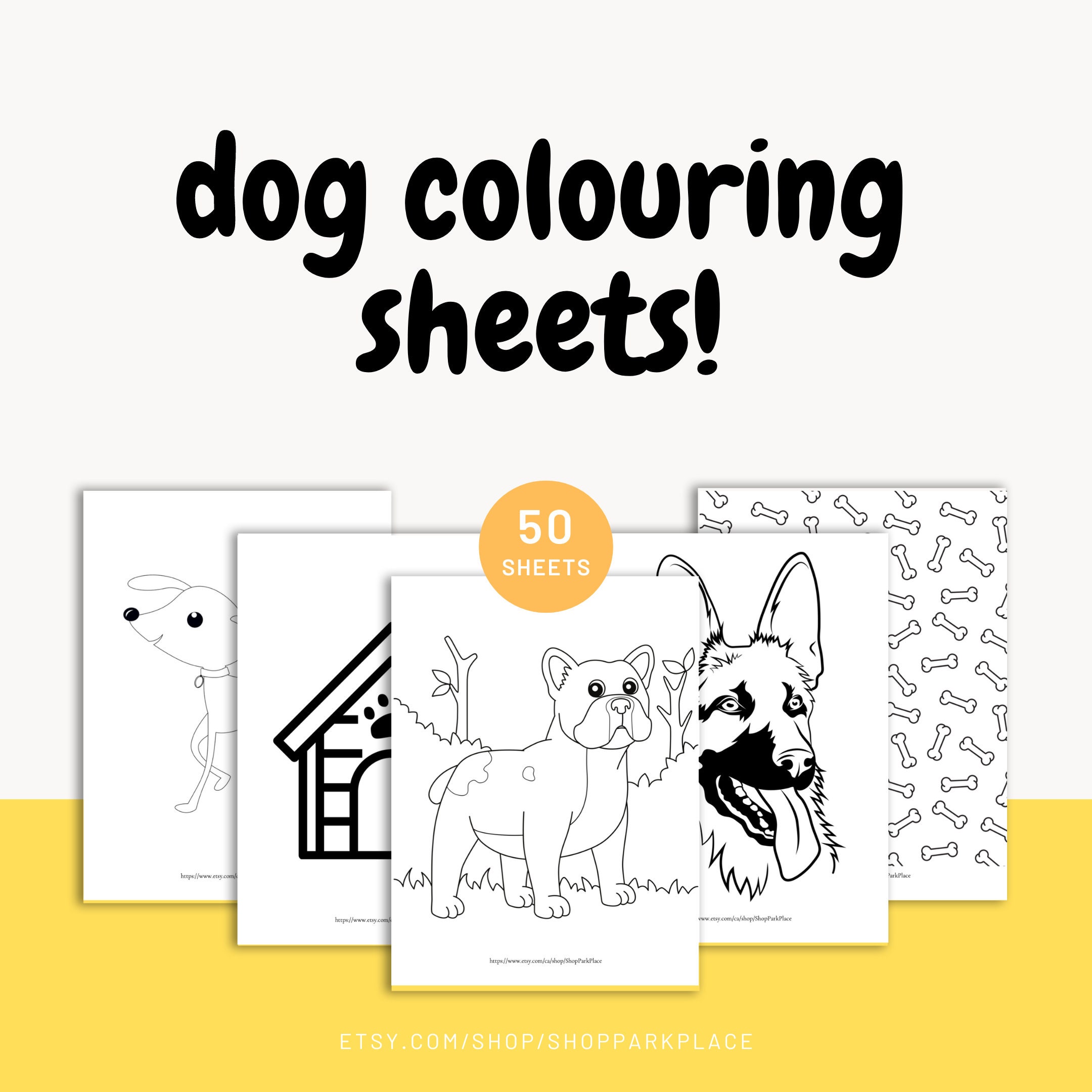 DOG COLOURING SHEETS | Kids Colouring Sheets, Colouring Pages, Dog ...