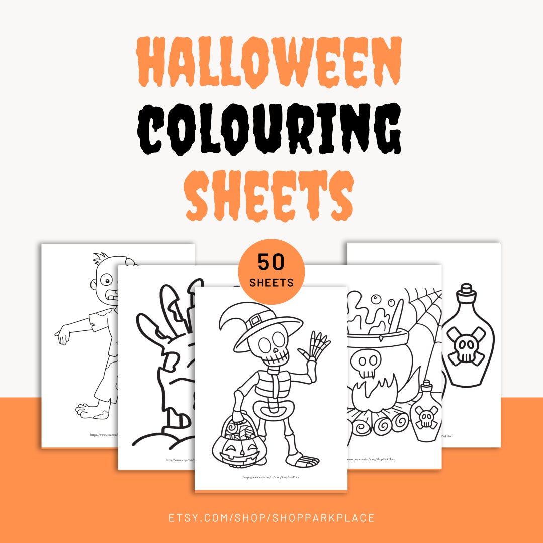 HALLOWEEN COLOURING SHEETS | Kids Colouring Sheets, Colouring Pages ...