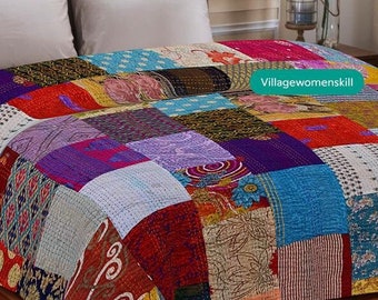 Vintage Handmade Patchwork Quilt - Etsy