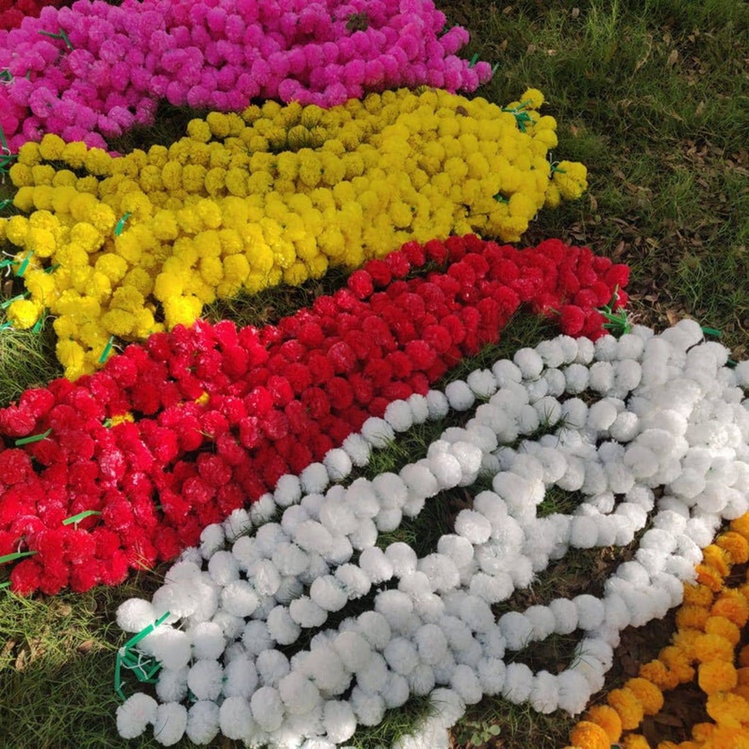 SALE ON Indian Mix Color Artificial Decorative Marigold Flower - Etsy