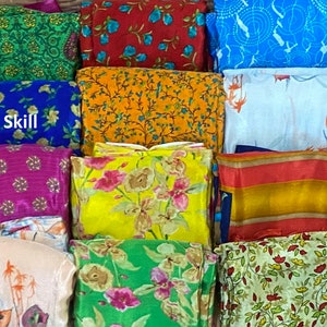 Wholesale Lot of Used Art Silk Sari for Fiber Arts and Craft ...