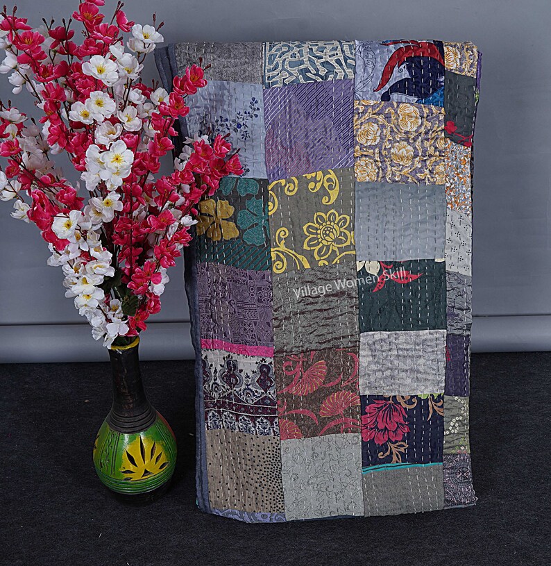 Bohemian Traditional Indian Patchwork Quilt King Size Hippie - Etsy