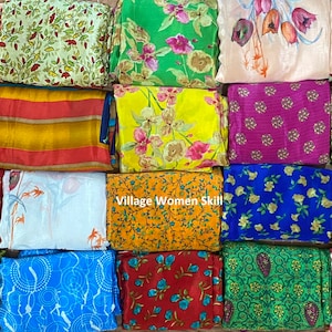 Wholesale Lots Vintage Sari Recycled Sari Art Silk Indian Sari Women ...