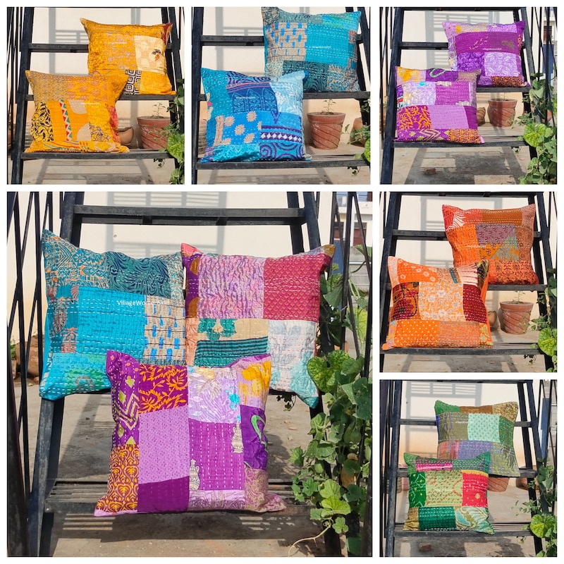 Patchwork Pillows - Etsy