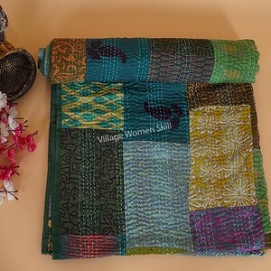 Handmade Patchwork Vintage Quilt - Etsy