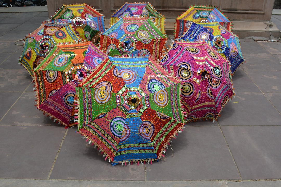 Sale on Indian Wedding Umbrella Handmade Umbrella Decorations Parasols ...