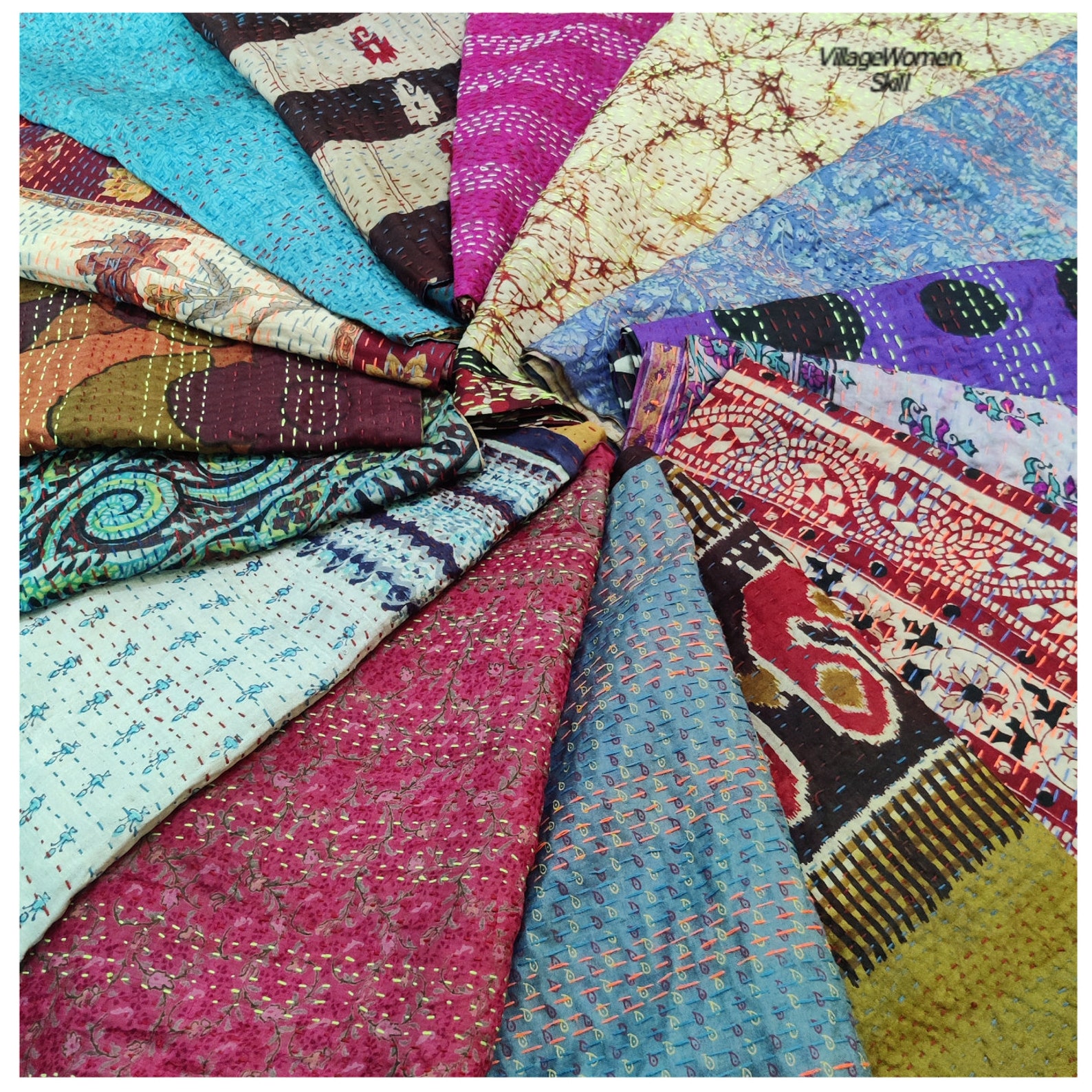 Indian Scarf Silk Scarves Kantha Scarves Vintage Scarf Wrap - Etsy