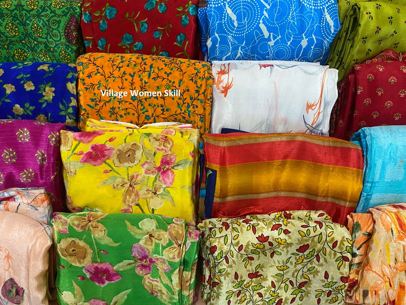 Used Sari Used Saree Recycled up Cycled Sari Art Silk Fabric - Etsy