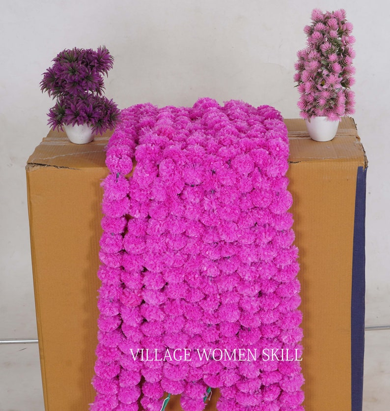 Artificial Marigold Garland: Indian Wedding, Mehndi Decor, 5 Feet - Etsy UK
