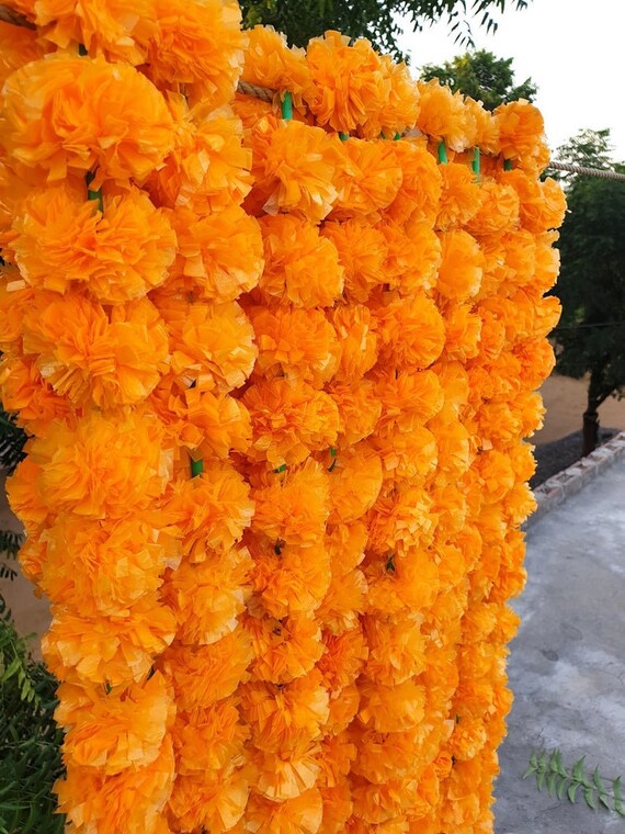 Artificial Mango Marigold Flower Decor Garlands Vine Wedding | Etsy