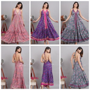 Wholesale Lot Backless Dress Indian Silk Dress Women Dress Silk ...