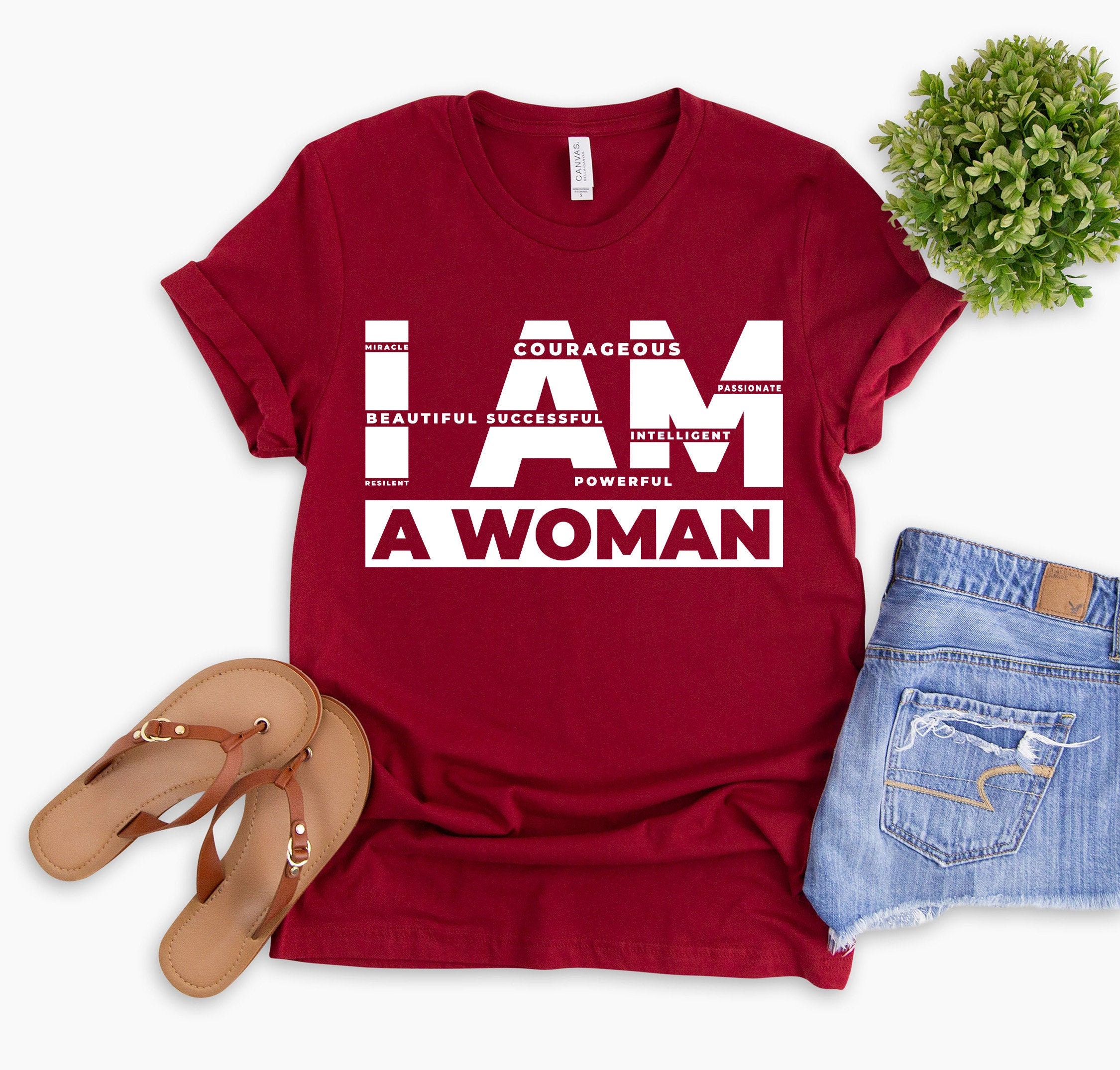 I Am A Woman Shirt Designed Feminist Women Shirt Etsy