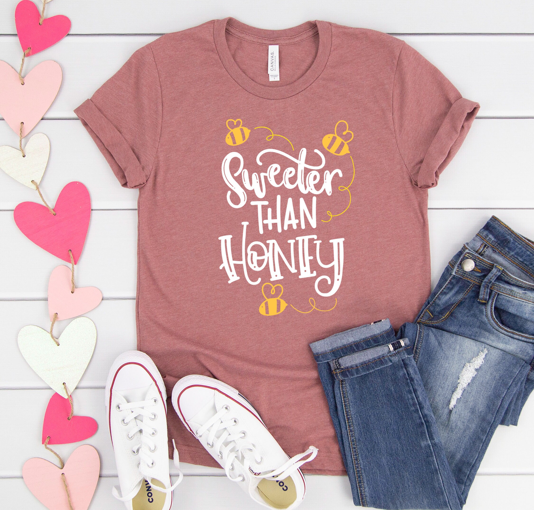 Sweeter Than Honey Shirt Valentines Day Shirtwomen's - Etsy