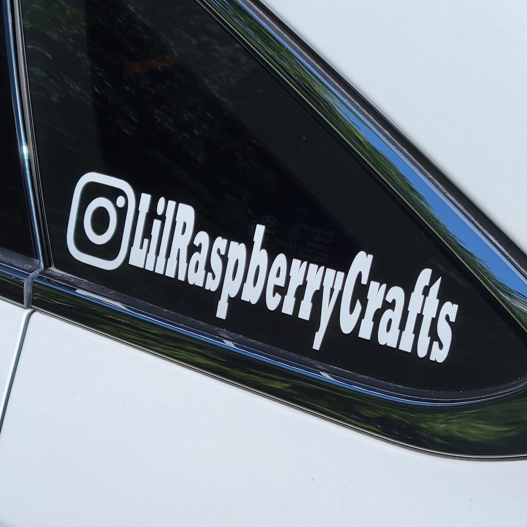 Custom Instagram Name Vinyl Decal / Car Window Sticker - Etsy