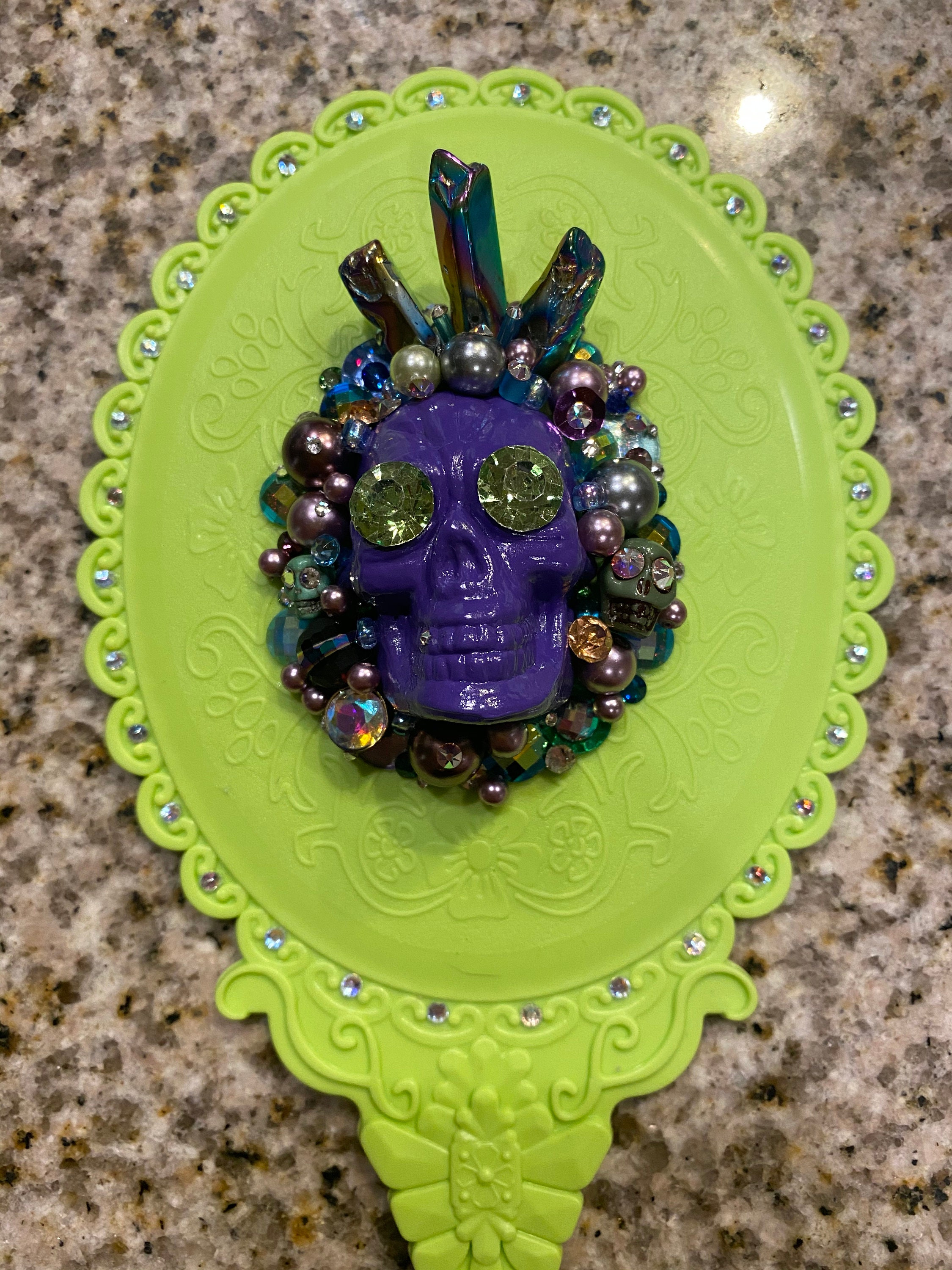Skull Hand Mirror - Etsy