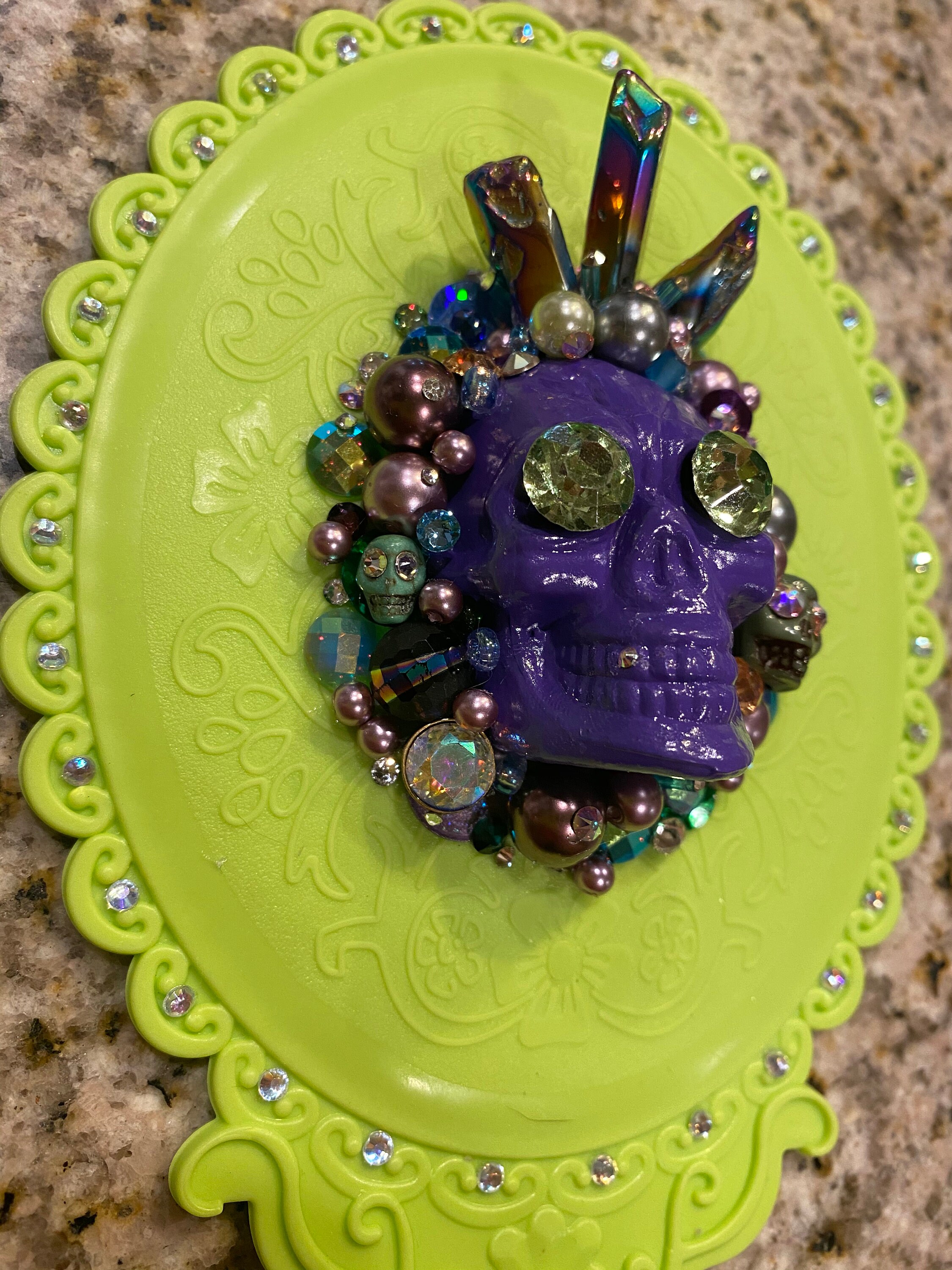 Skull Hand Mirror - Etsy