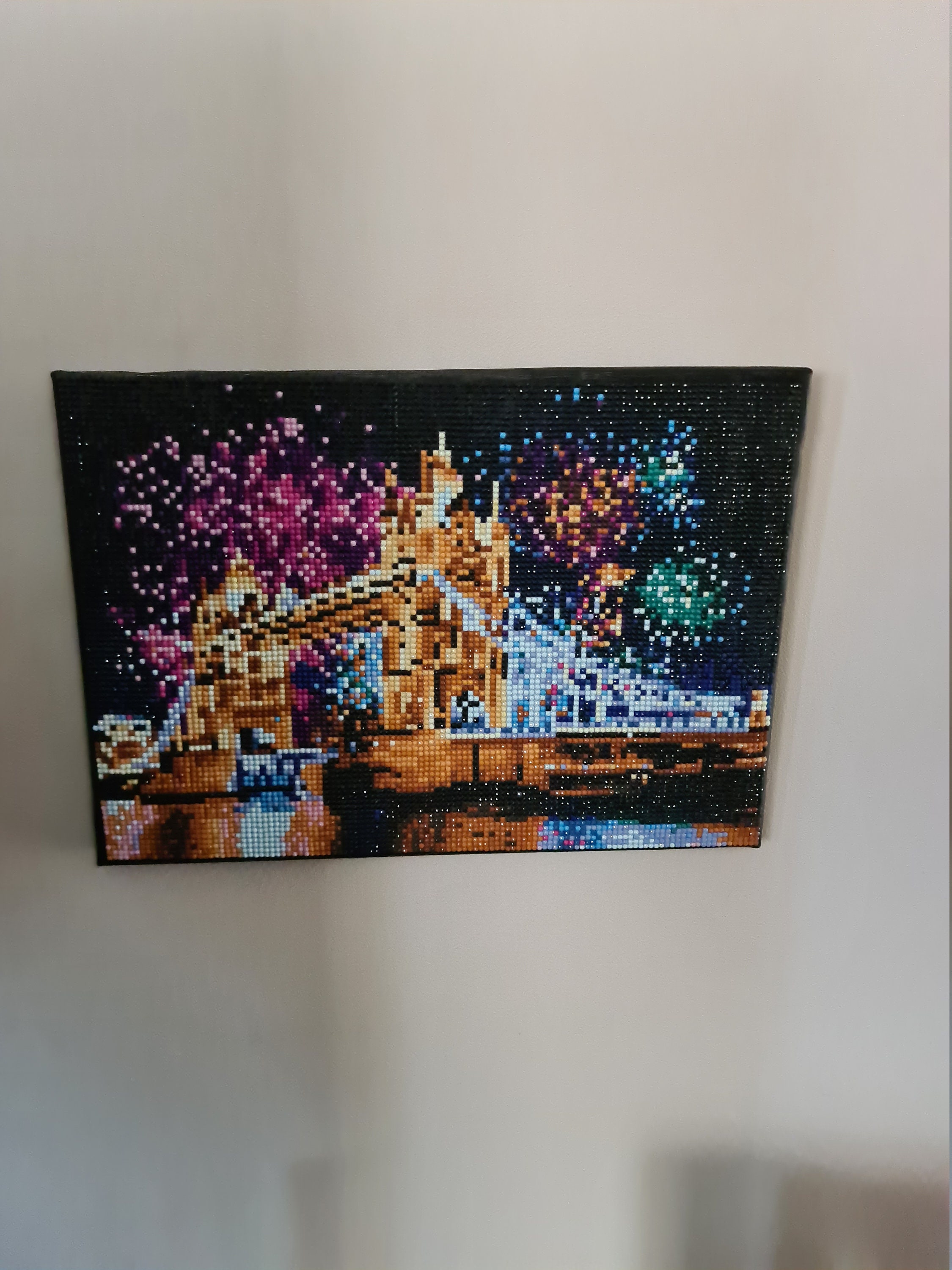 London Bridge Fireworks Completed Diamond Painting | Etsy