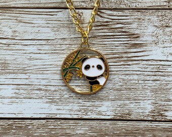 Gold Panda Necklace | Etsy