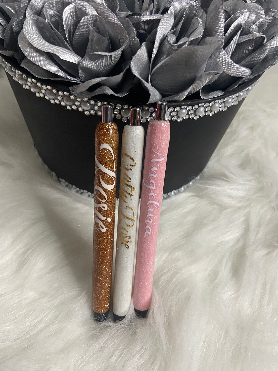 Custom Glitter Pens, Custom Gel Pens, Custom Refillable Pens - Etsy