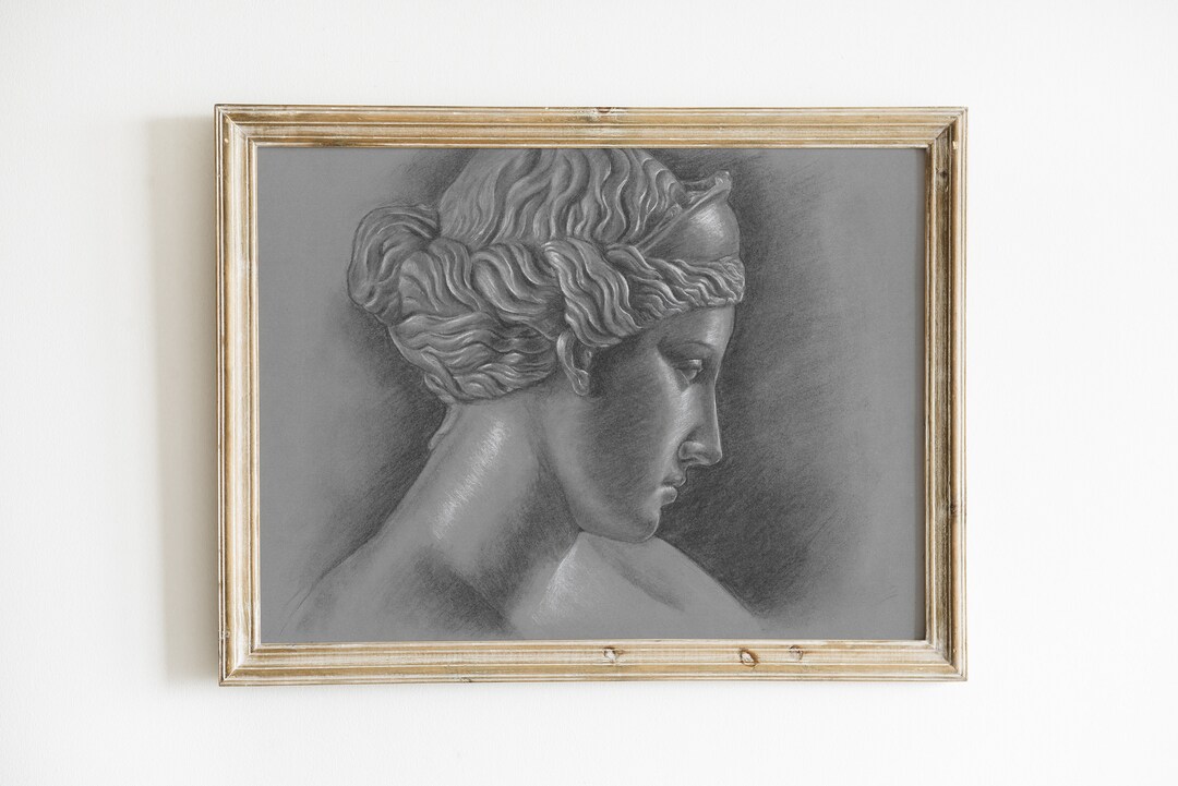 Female Sculpture Drawing Female Potrait Drawing Greek - Etsy