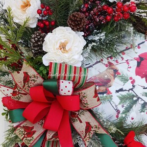 Cardinal Wreath, Winter Wreath, Front Door Wreath, Mother's Day Wreath ...