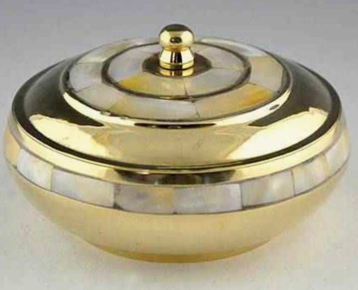 Brass Mother of Pearl Bowl With Lid - Etsy