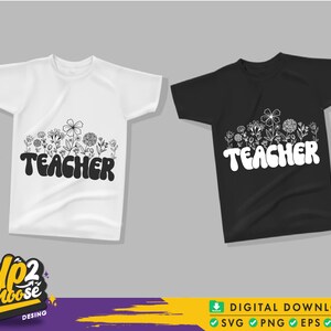 Teacher Flower Svg Png, Gifts for Teacher Svg, Teacher Svg, Back to ...