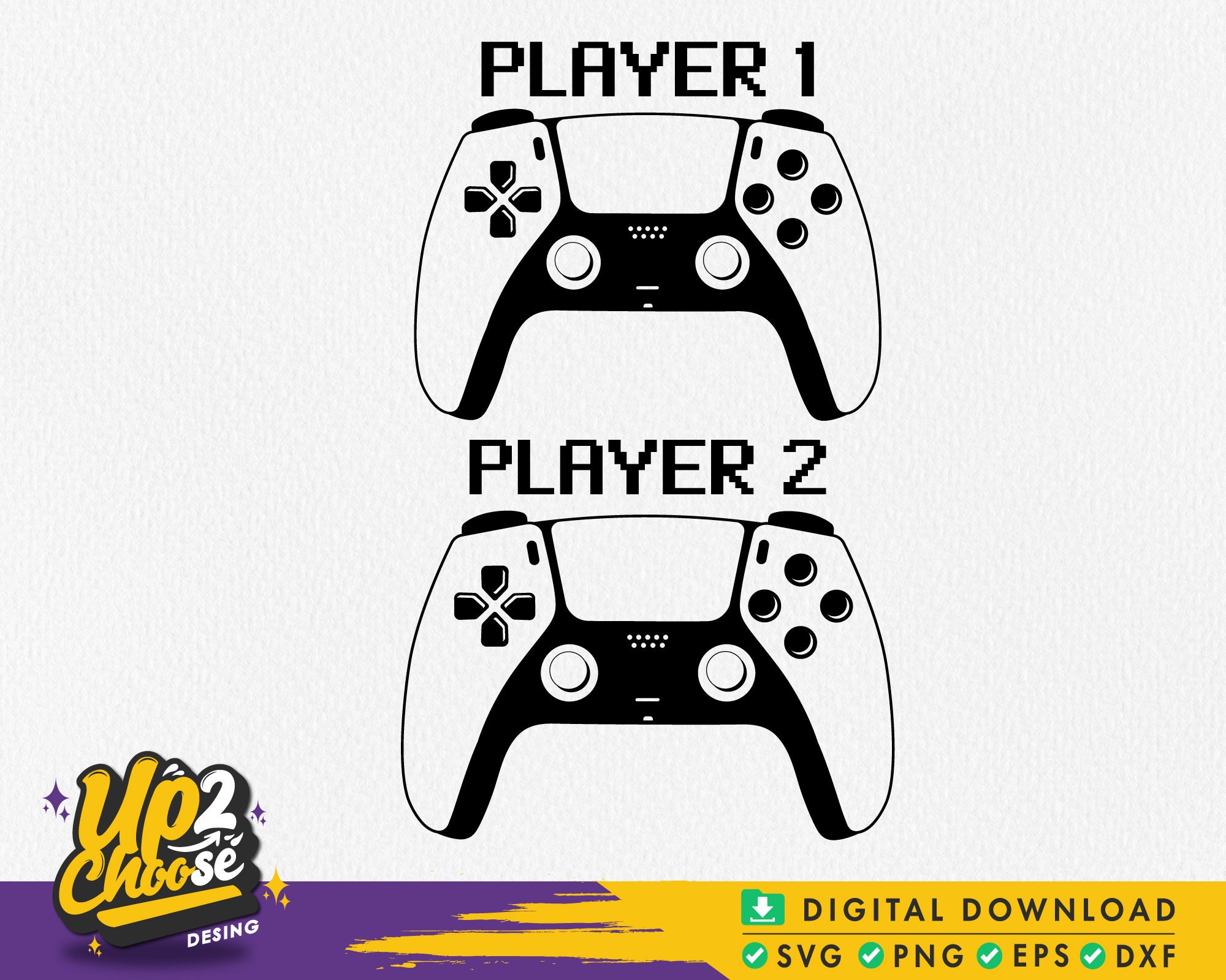 Player 1 Svg, Player 2 Svg, Game Controller Svg, Retro Game Pad Svg ...