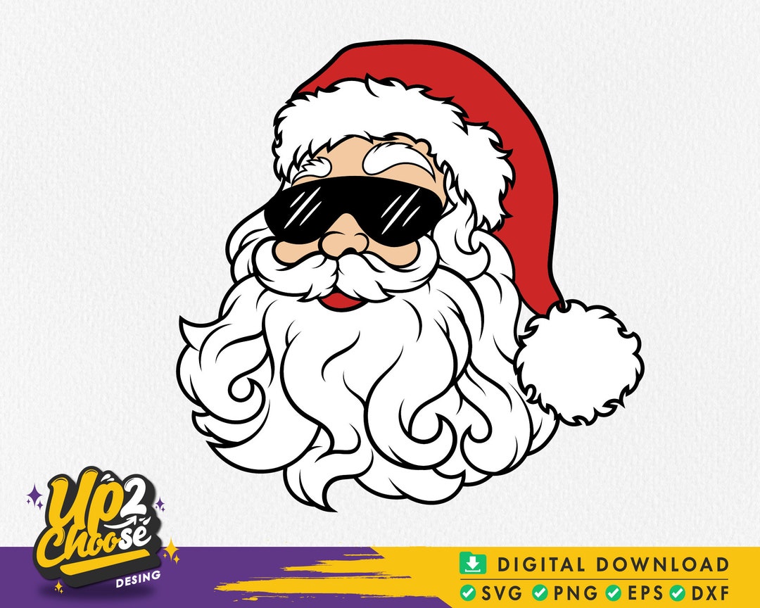 Santa Face SVG, Santa Claus SVG, Funny Santa SVG, Funny Christma Svg ...