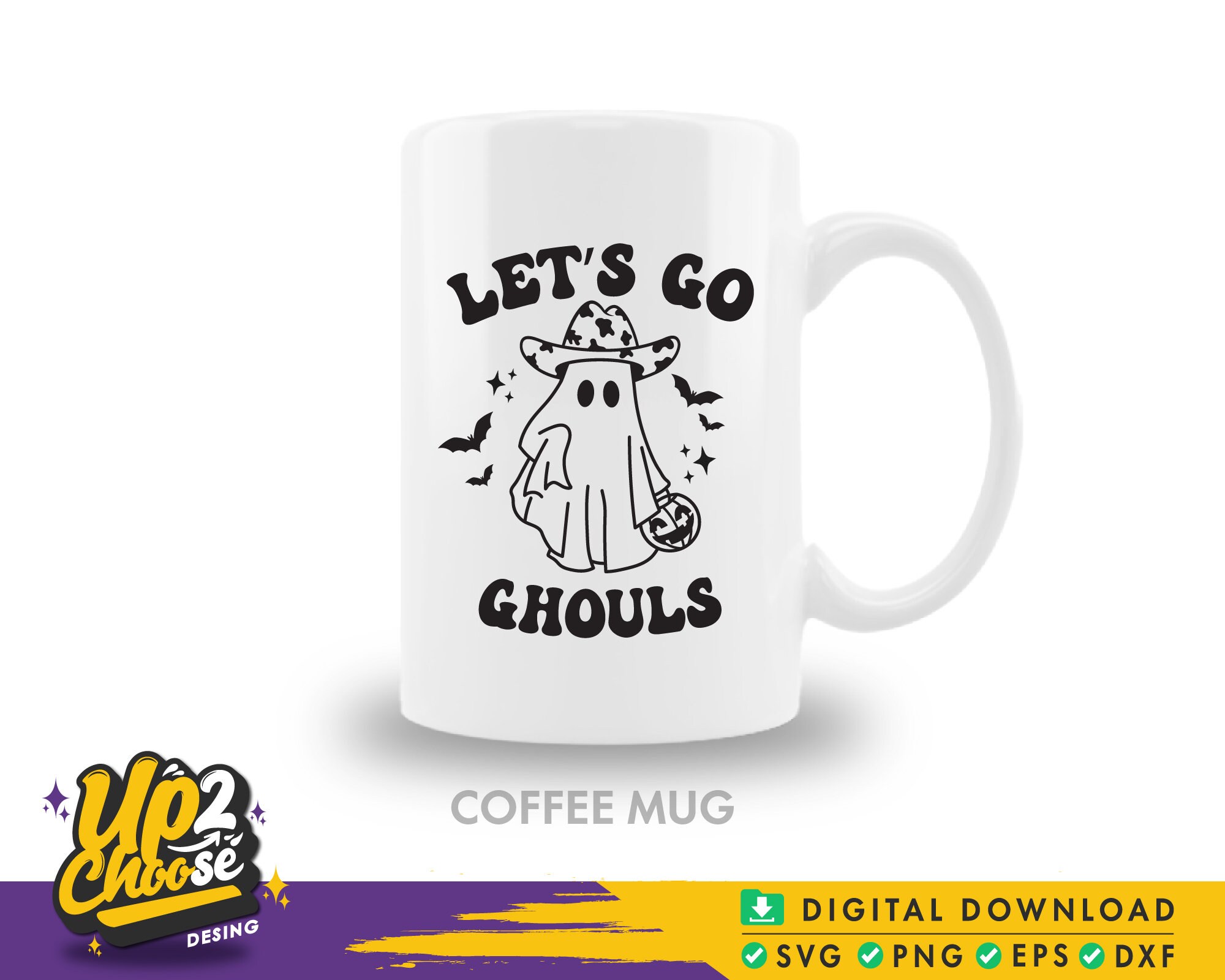 Let’s Go Ghouls SVG PNG, Ghost Svg, Stay Spooky, Spooky Season, Cow ...