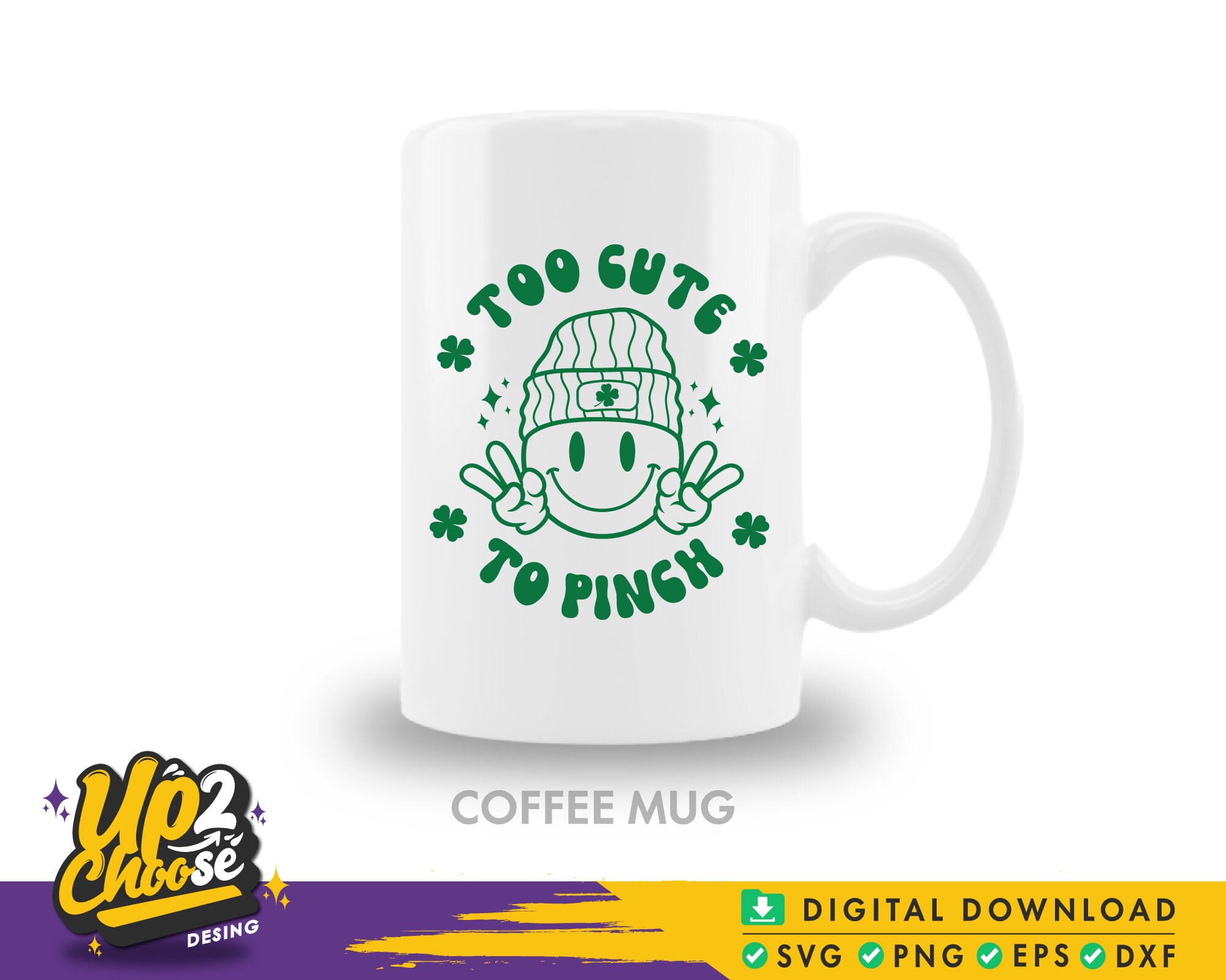 Too Cute to Pinch Svg Retro St Patricks Day Svg Shamrock - Etsy