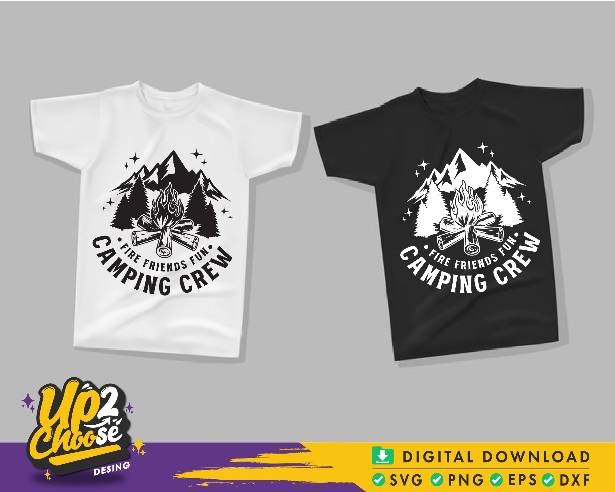 Fires Friends Fun Camping Crew SVG, Camping Crew Png, Campfire SVG, Diy ...