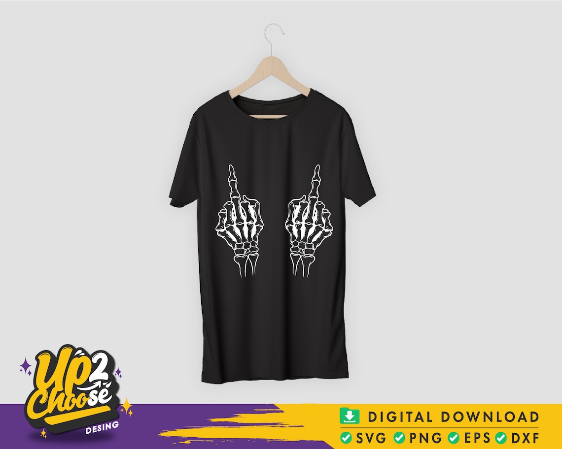 Middle Finger Skeleton Svg Skeleton Hand Png Skeleton Svg - Etsy