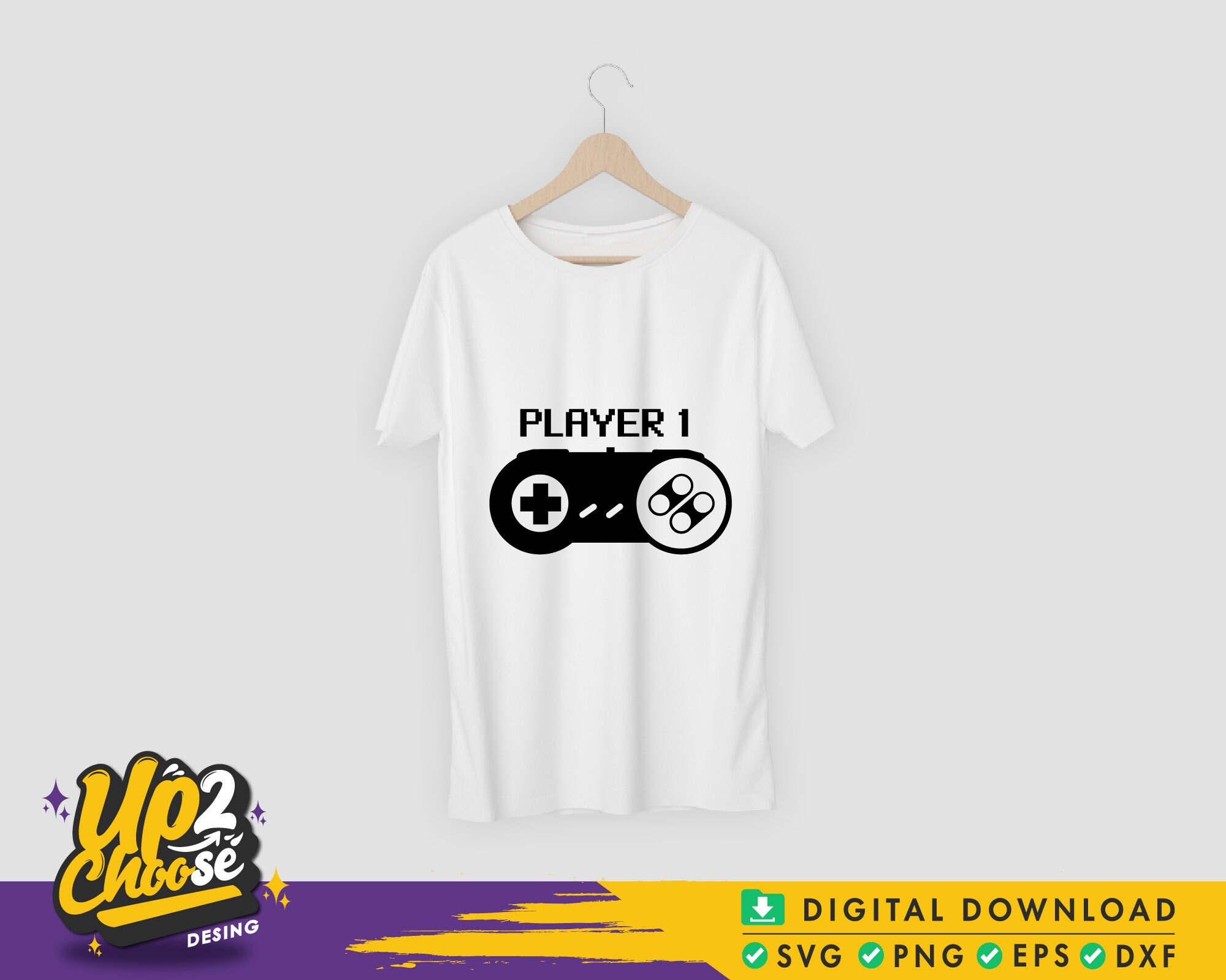 Player 1 Svg Player 2 Svg Png5 Game Controller Svg First - Etsy