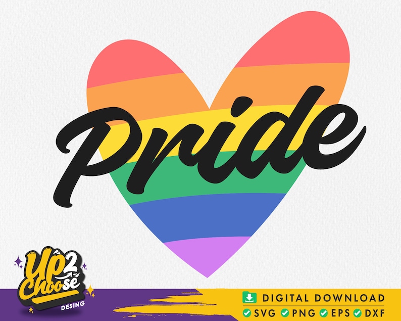 Heart Pride Svg, Pride Rainbow Svg, Pride Month Svg, Pride Month Shirt ...